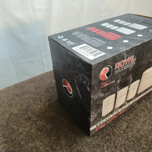 Royal Homeware Bread Bin with Canister (Enzo Cream) - Bidsy